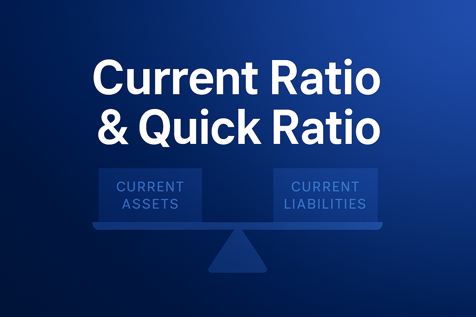 Current Ratio & Quick Ratio: Liquidity Ratios Explained | Ryan OConnell ...
