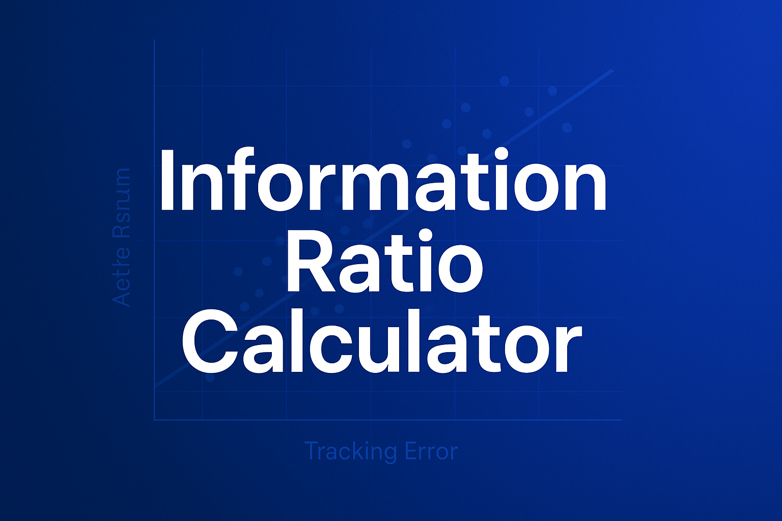 Tracking Error Calculator: Portfolio-Benchmark Deviation Analysis ...