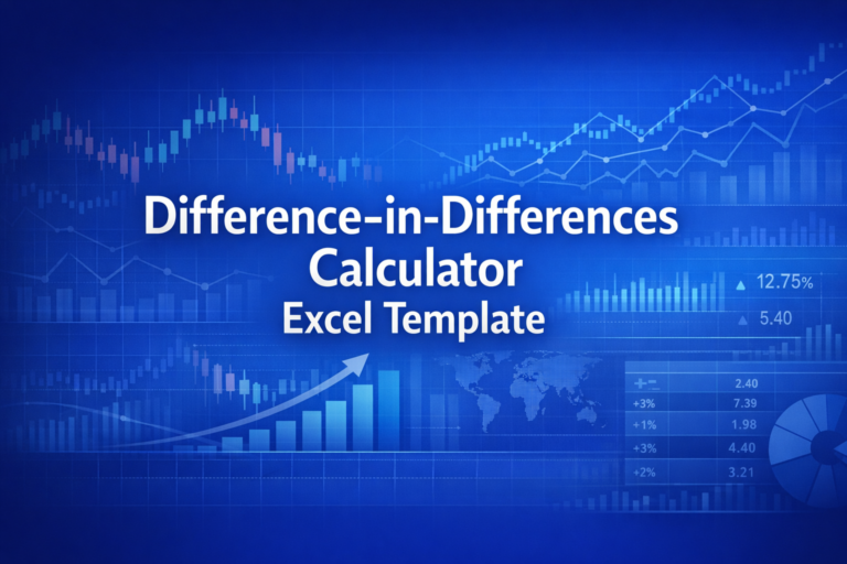 Difference-in-Differences Calculator Excel Template - Free Download